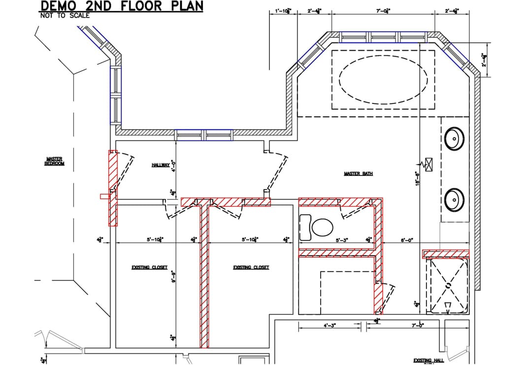 Spa Master Bathroom Dimensions